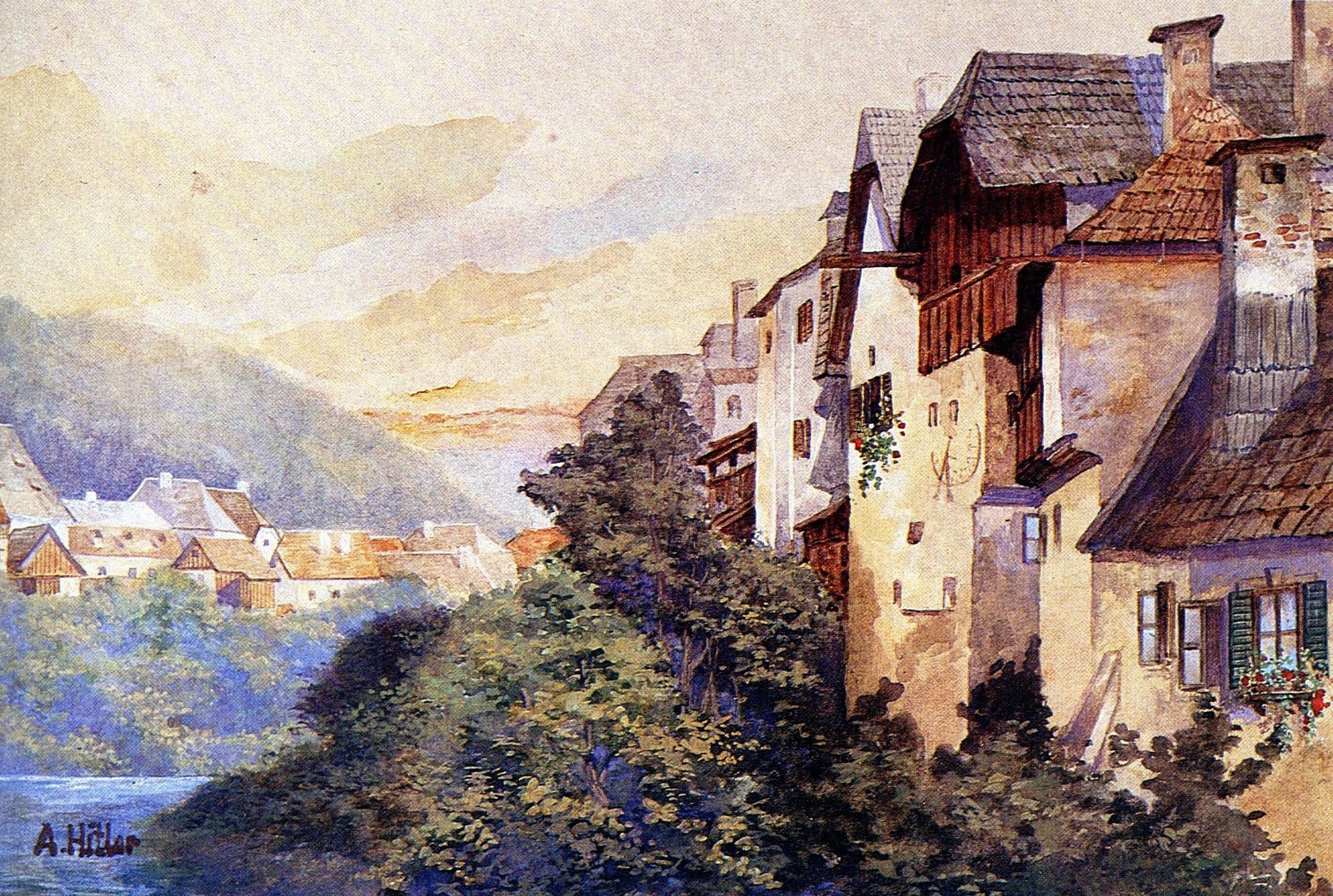 frieze tile: Adolf Hitler Als Maler Und Zeighner (Painter and Draughstman)