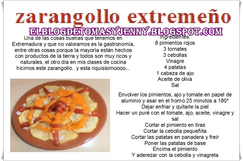 EL BLOG DE COMIDA Y POSTRES: COMIDAS ESPECIALES