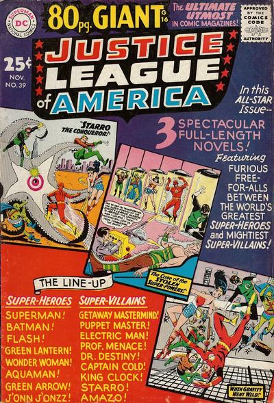 Dave's Comic Heroes Blog: Giant Justice League Of America The First