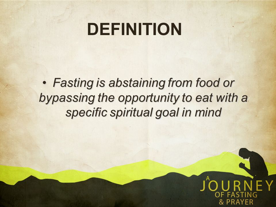 Definition of fasting