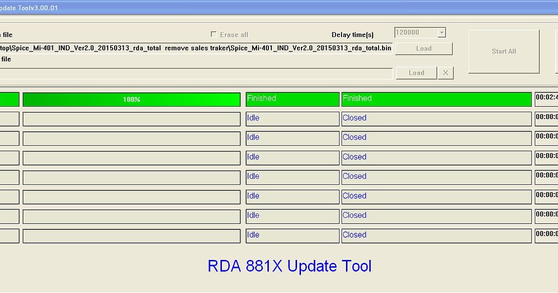FLASHING SOLUTIONS: FLASH RDA BIN FILE .RDA FLASHING TOLL GUIDE