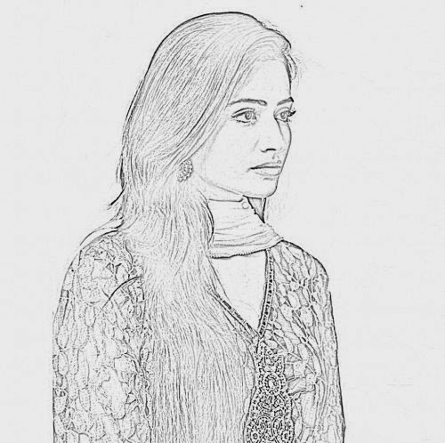 beautiful Pakistani celebities sketches