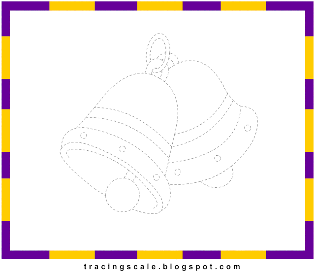 Free Tracing worksheet Printable: Bell Tracing