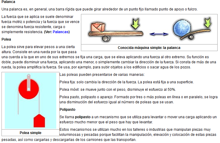 GaLiLeO: Las Maquinas Simples