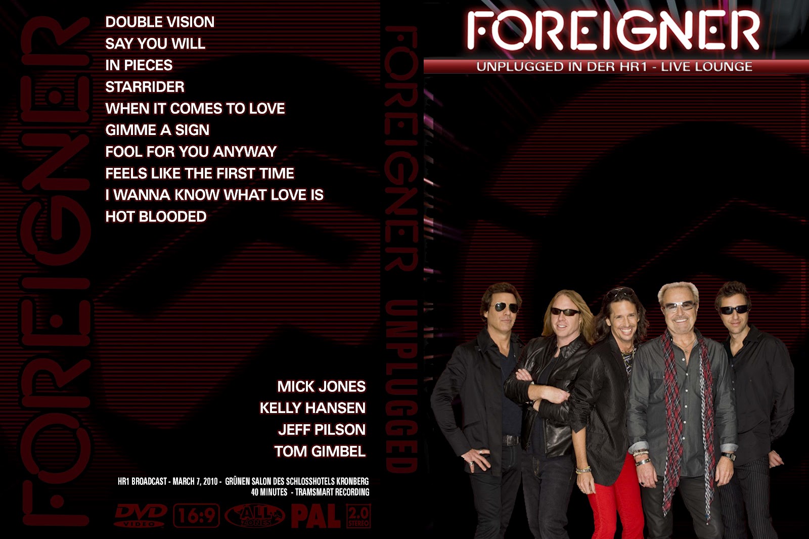 BANCA DO ROCK Rock Concert DVD: 2183 - DVD - FOREIGNER 2010 - BOOTLEG