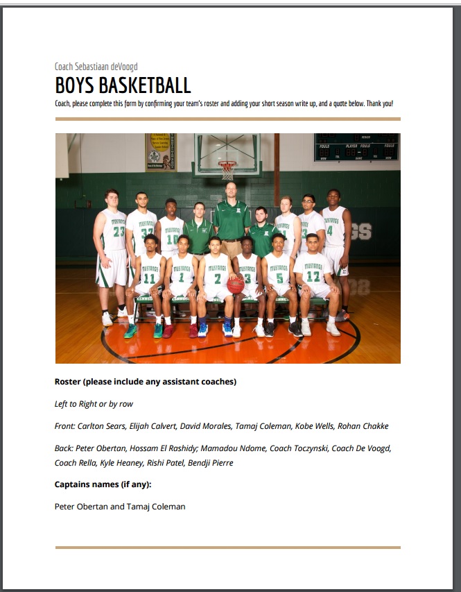 JFKMHS Digital Photo & Yearbook 2018: Assignment: Making a Sports Layout