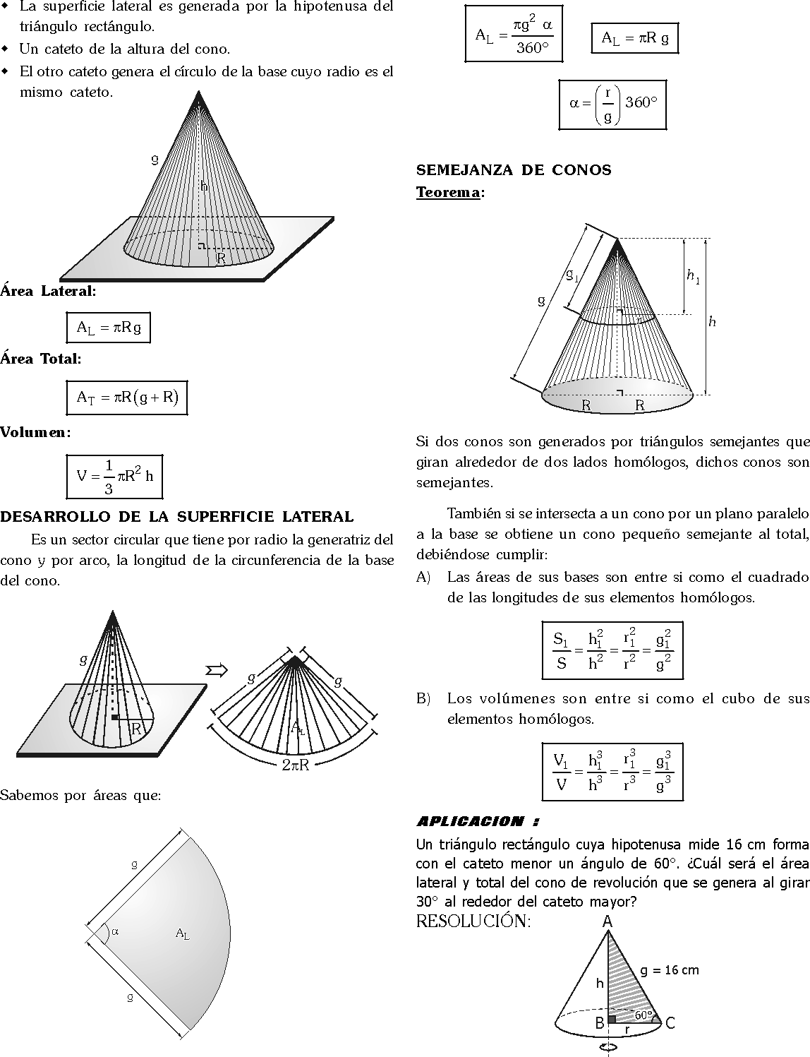EL CONO EJERCICIOS RESUELTOS PDF