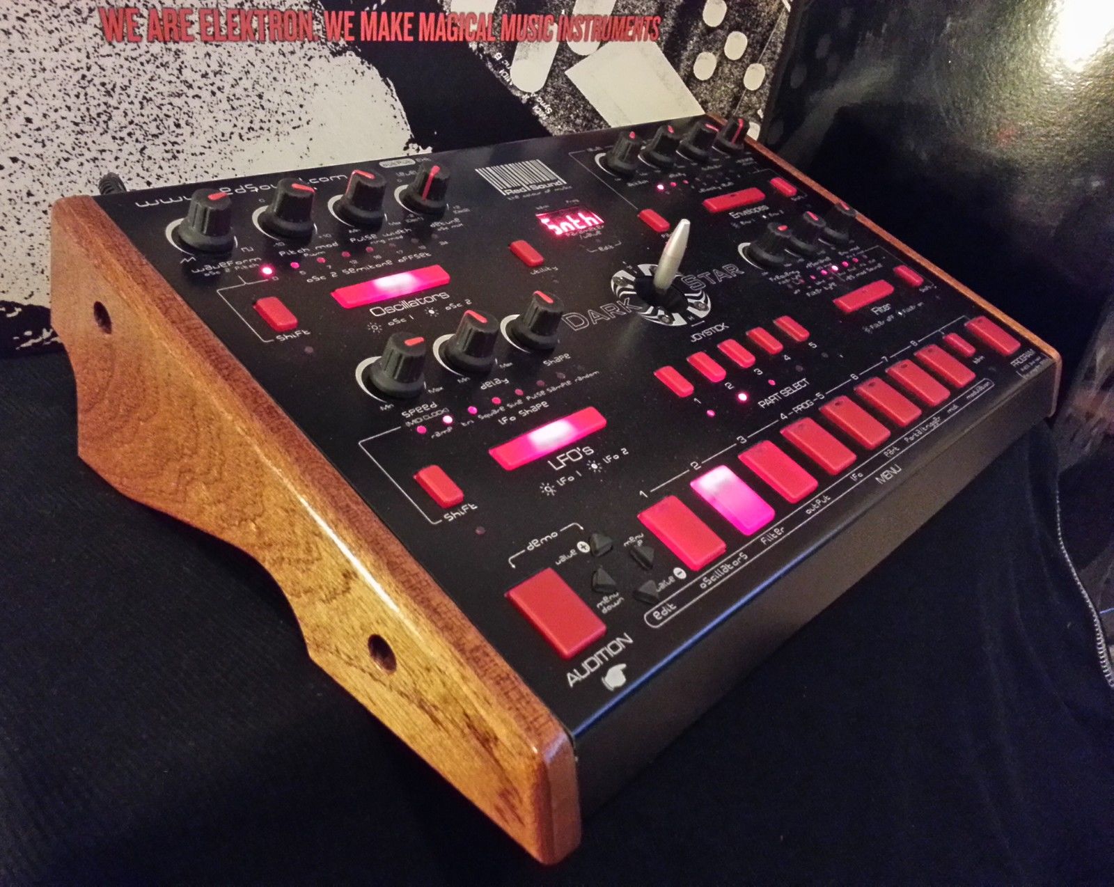 MATRIXSYNTH: Red Sound Dark Star Synth Custom Wood Side Panels