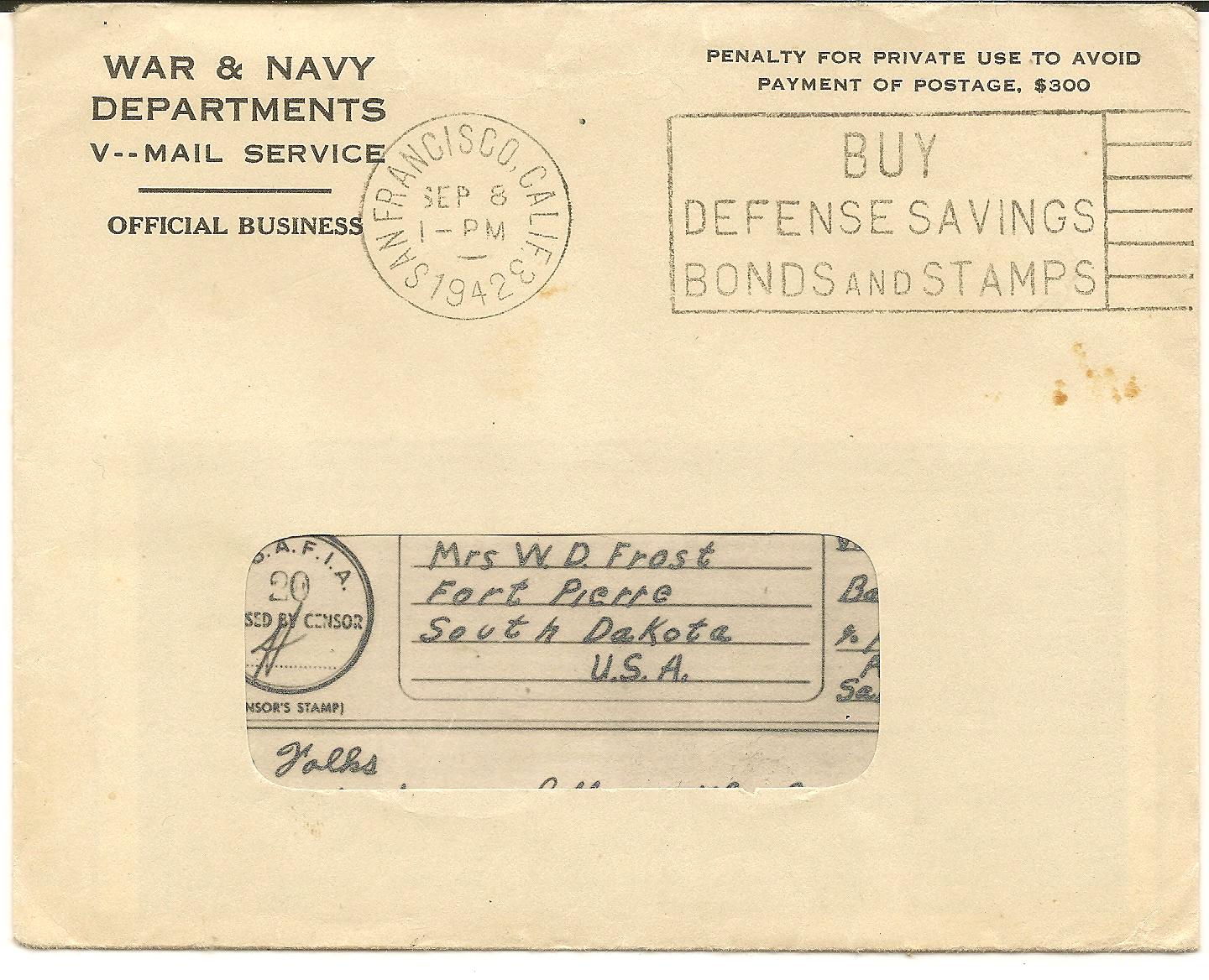 Shades of Frost: Letters Home WWII (1)