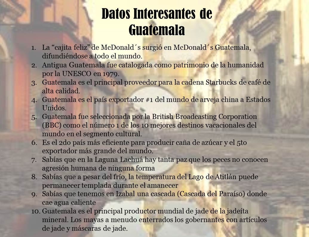 10 Datos Importantes De Guatemala - Image to u