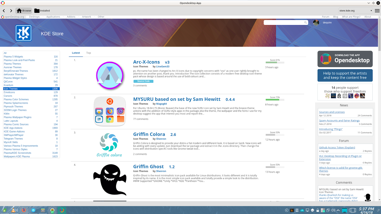 K * Digest!: Easily Pimp Your KDE Desktop Using The OpenDesktop App And ...