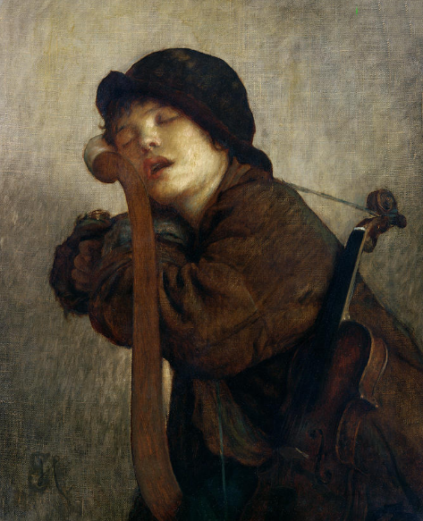 Ernest HÉBERT (1817-1908) | Catherine La Rose ~ The Poet of Painting