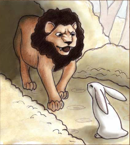 INDIAN MYTHOLOGY: The Foolish Lion and the Clever Rabbit