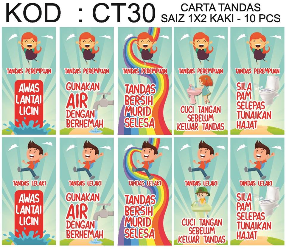 CARTA KECERIAAN SEKOLAH: POSTER TANDAS