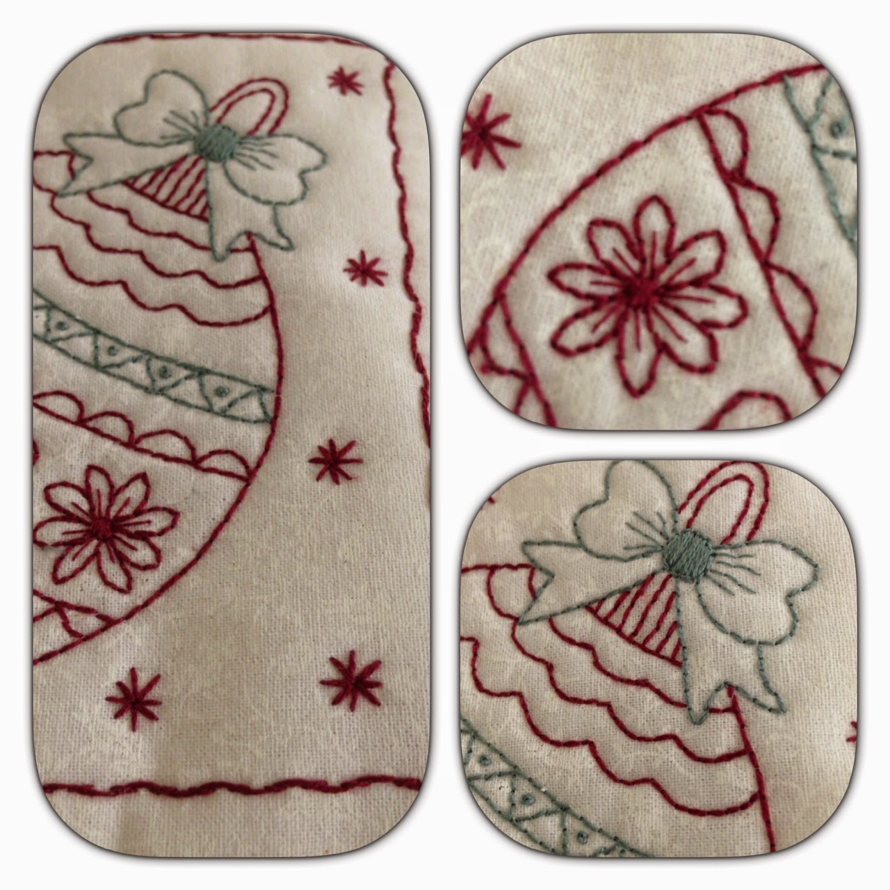 Christmas Bauble-Free Stitchery Pattern - Threadbare Creations