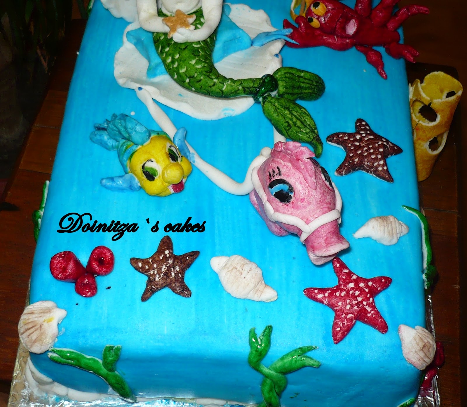 Tort "Mica sirena Ariel si prietenii sai" | Doinitza`s cakes