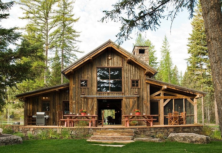 ESTILO RUSTICO: Cabana Rustica Americana