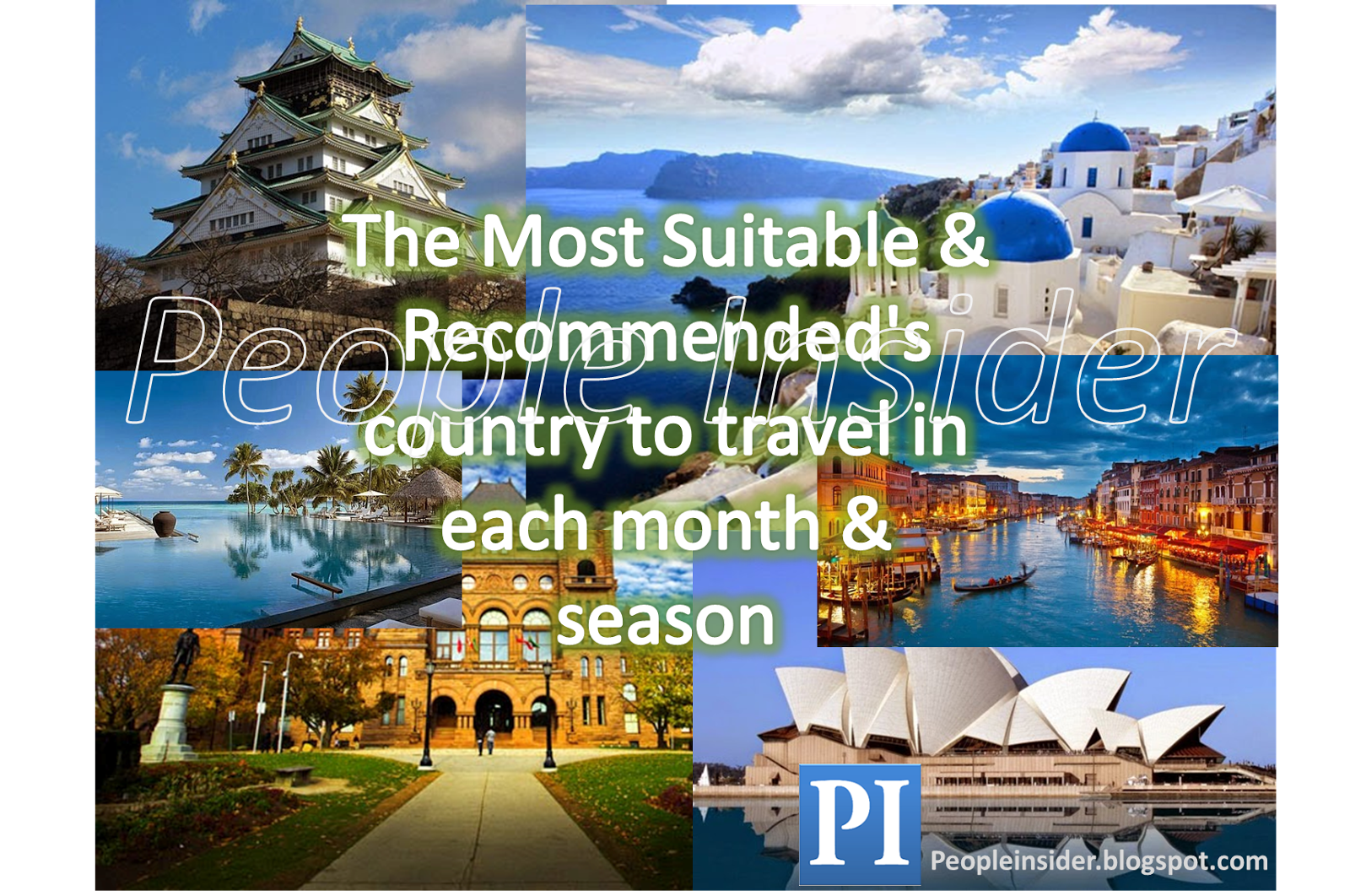 The Most Suitable & Recommended's country to travel in each month ...
