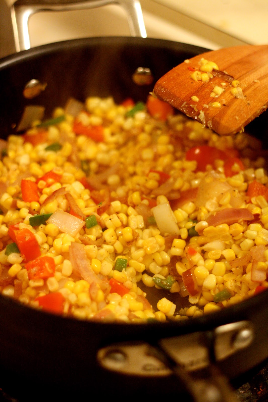 Table For Two: Pan Roasted Corn with peppers