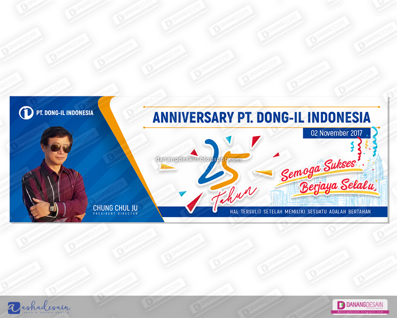 Contoh Desain Spanduk Banner Anniversary Ulang Tahun Perusahaan ...