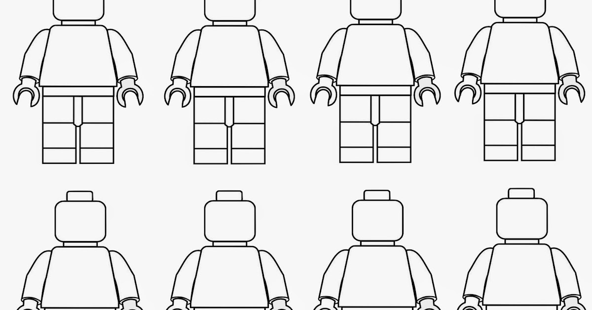 Entrelosmedanos: Lego Man Coloring Pages