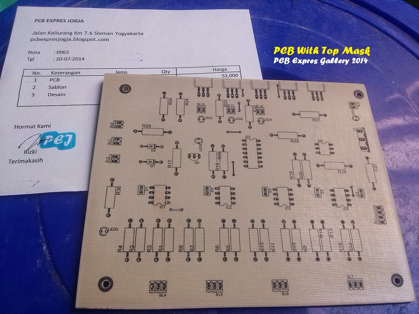 PCB EXPRES JOGJA: Fiber PCB With Top Mask