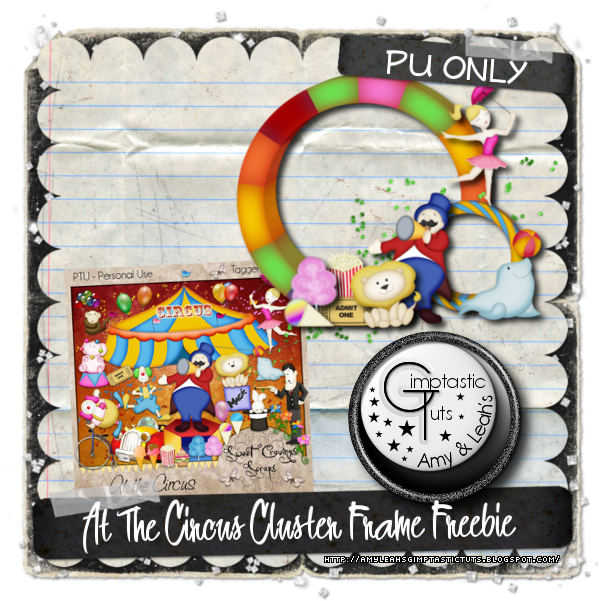 Amy & Leah's Gimptastic Tuts: At The Circus Cluster Frame Freebie