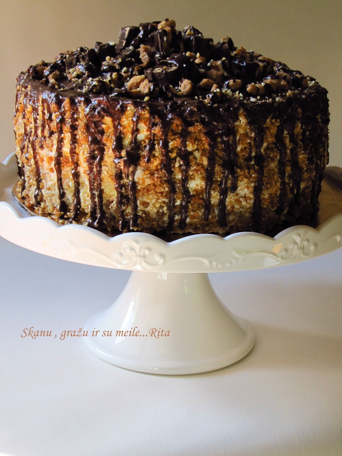 Ritos receptai : Tortas ''Snickers''