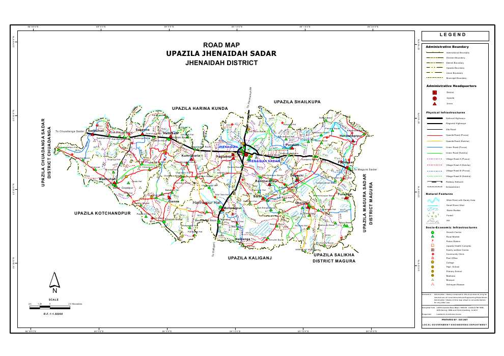 Mouza & Land Use Maps of Jhenaidah Sadar Upazila, Jhenaidah, Bangladesh ...