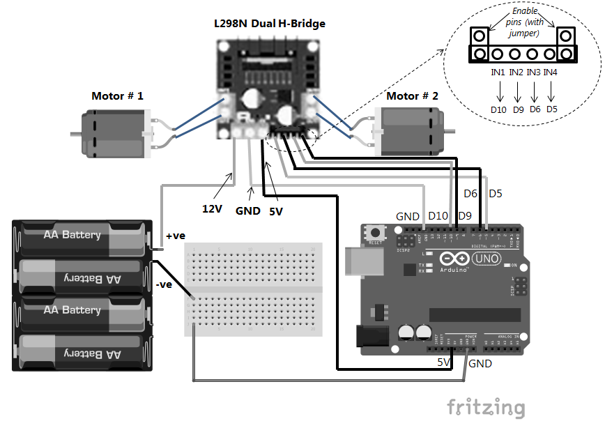 mattnett: How to use L298N Motor Driver Module Arduino