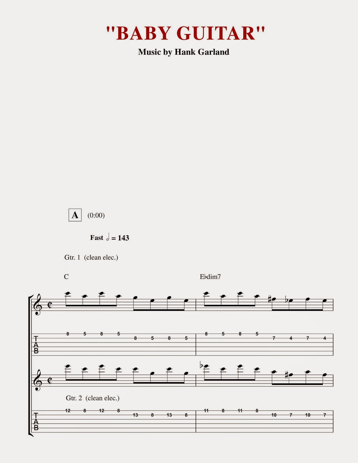 Music Lessons with Michael Joiner: "The Best Of Hank Garland And His ...