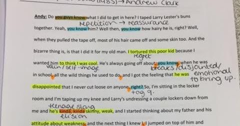 Erin's Language Blog: MONOLOGUE: ANDREW CLARK, THE BREAKFAST CLUB