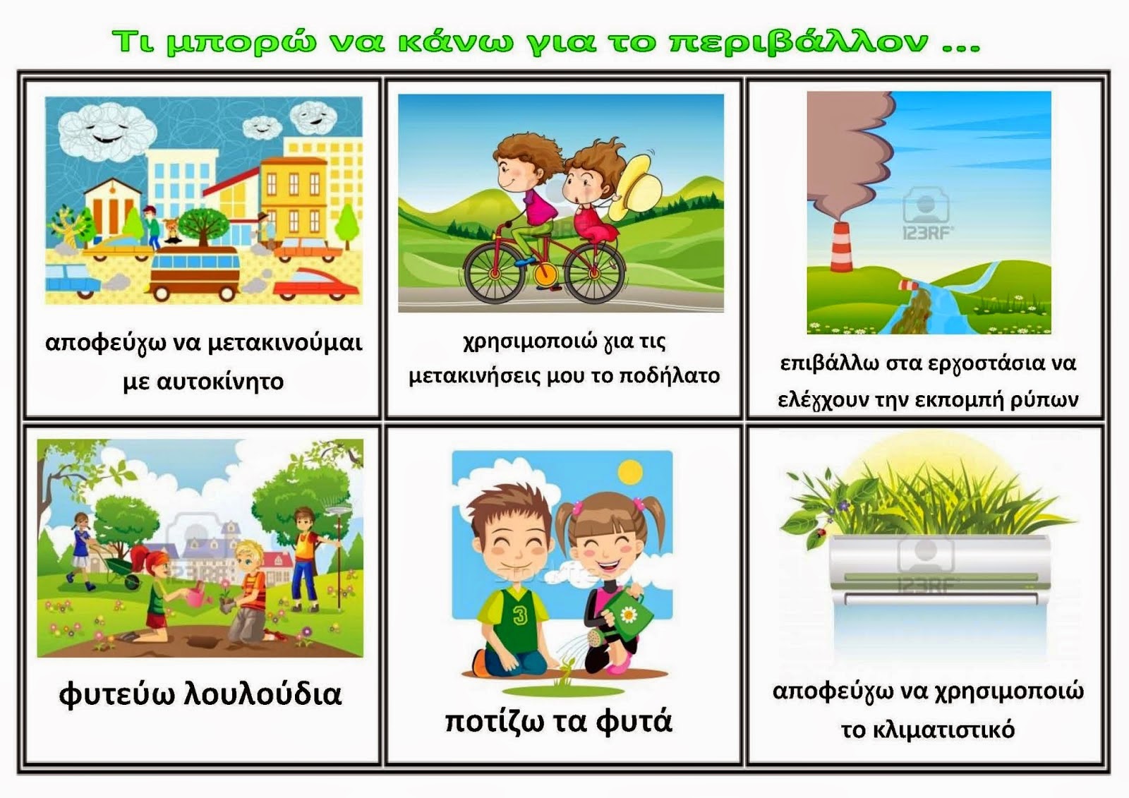 4ο Δημοτικό Σχολείο Ηλιούπολης: ΤΙ ΜΠΟΡΩ ΝΑ ΚΑΝΩ ΓΙΑ ΤΟ ΠΕΡΙΒΑΛΛΟΝ...