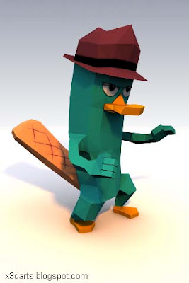 Phineas and Ferb - Perry the Platypus Papercraft | Papercraft Paradise ...