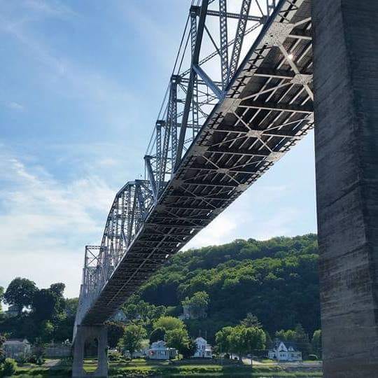 Industrial History: 1931 WI-82 Black Hawk Bridge over Mississippi River ...