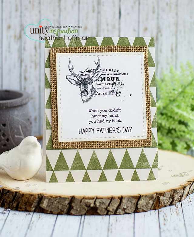 Houses Built of Cards: Rustic Burlap Deer Card