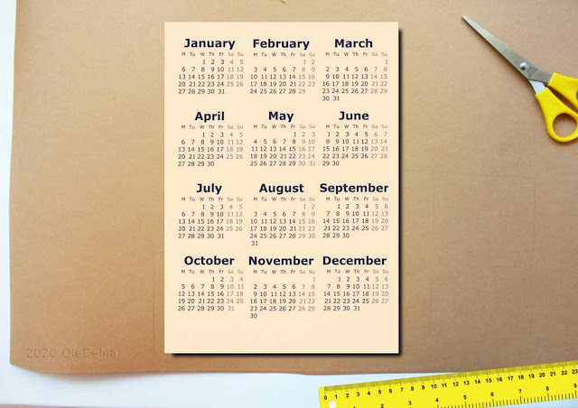 36 + Calendars 12 months per page multi-purpose ( crafts, gifts, scrap ...