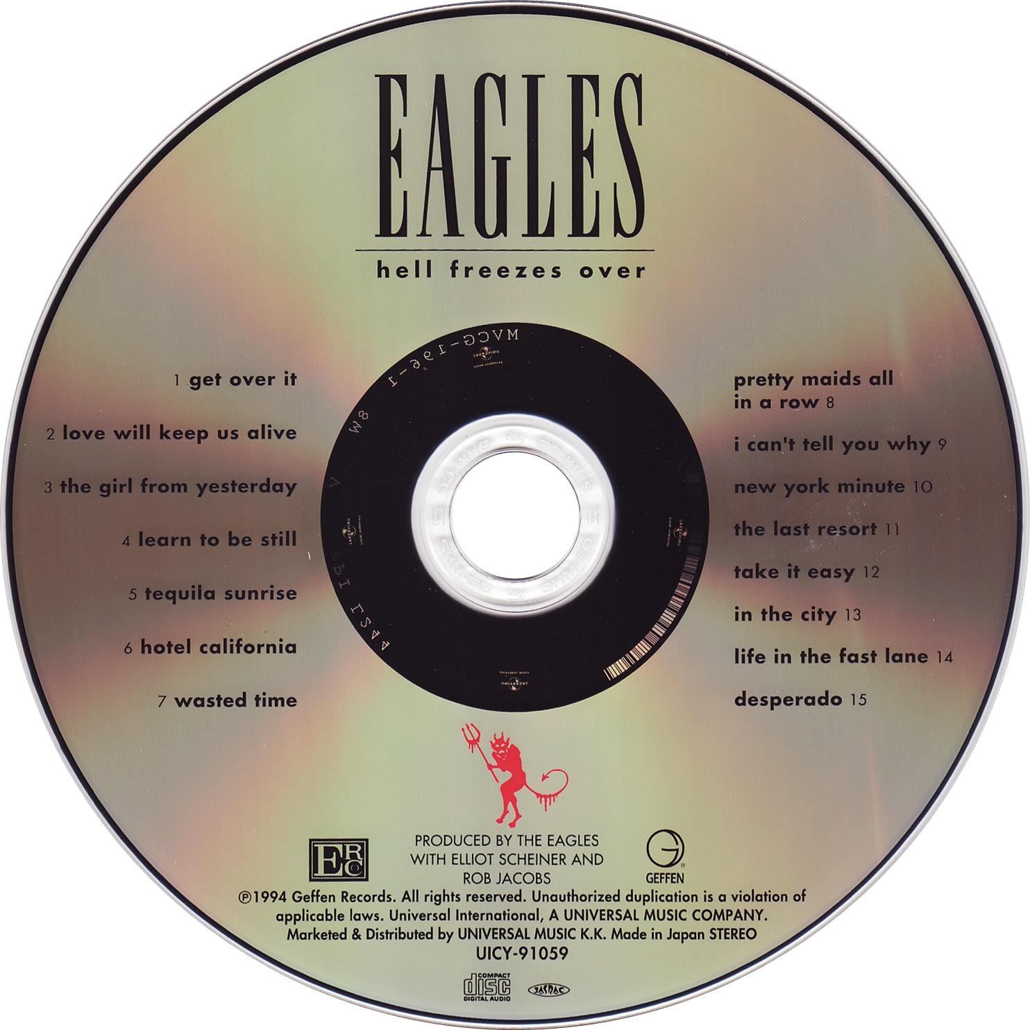1994 Hell Freezes Over - Eagles - Rockronología