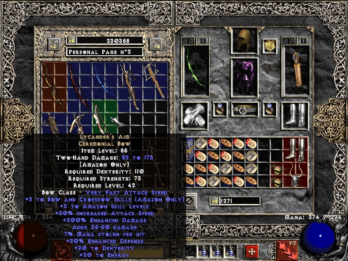 Best cRPGs: Diablo 2: Twinked Multiple Shot Bowazon: Part II - Normal mode