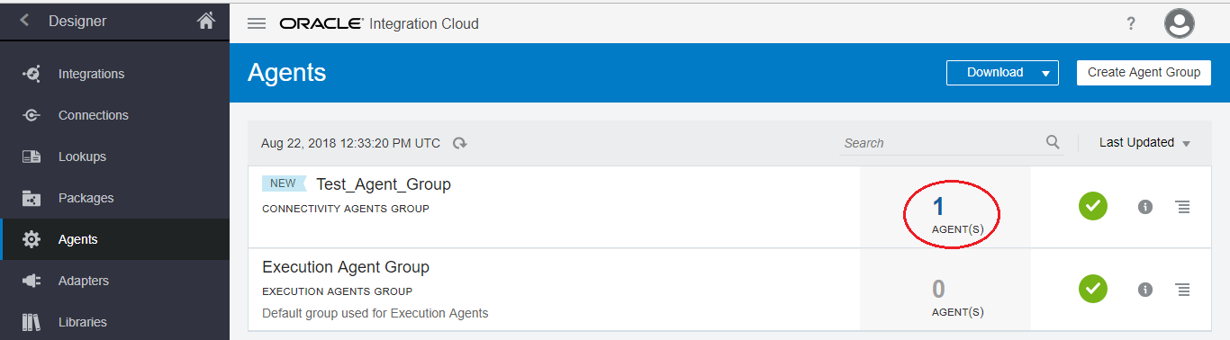 Download and Run Connectivity Agent OIC - TechSupper