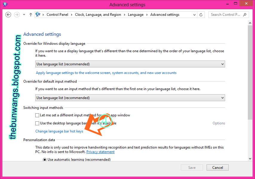 How to switching input language in Windows 8...