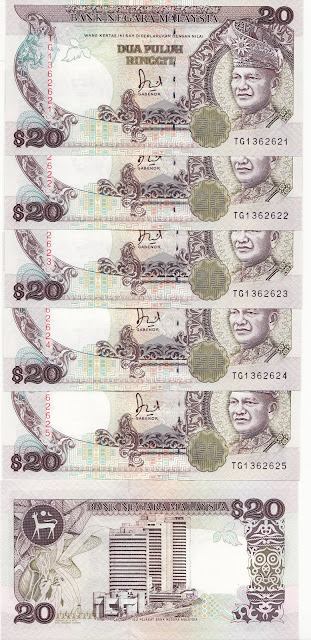 Randhawa's Bank Notes And Collectibles: Malaysia RM 20 Jaffar Signature ...