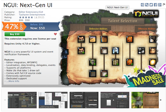 unity3d: unity3d NGUI : Next - Gen UI 에셋 구매.