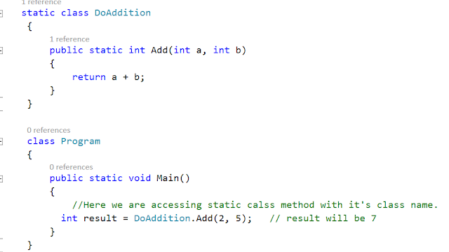 Syed Sadiq Ali: Static Class