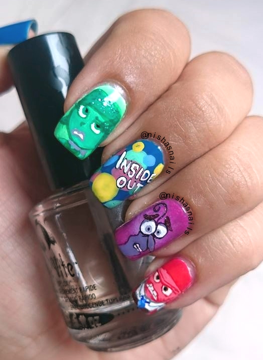 Nisha's Nails: Disney's Inside Out nails