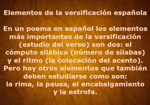 Versificación en el idioma español y Licencias poéticas | Rumbo a la ...