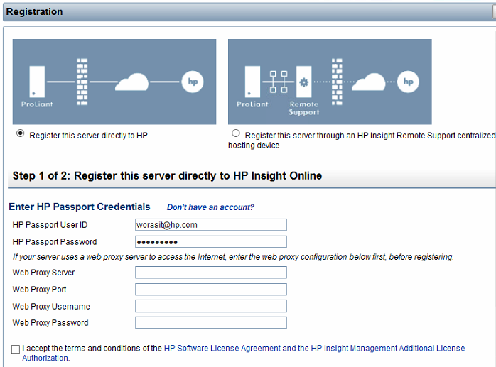 HP IRS: วิธีการ Register โดย iLo ไปยัง HP