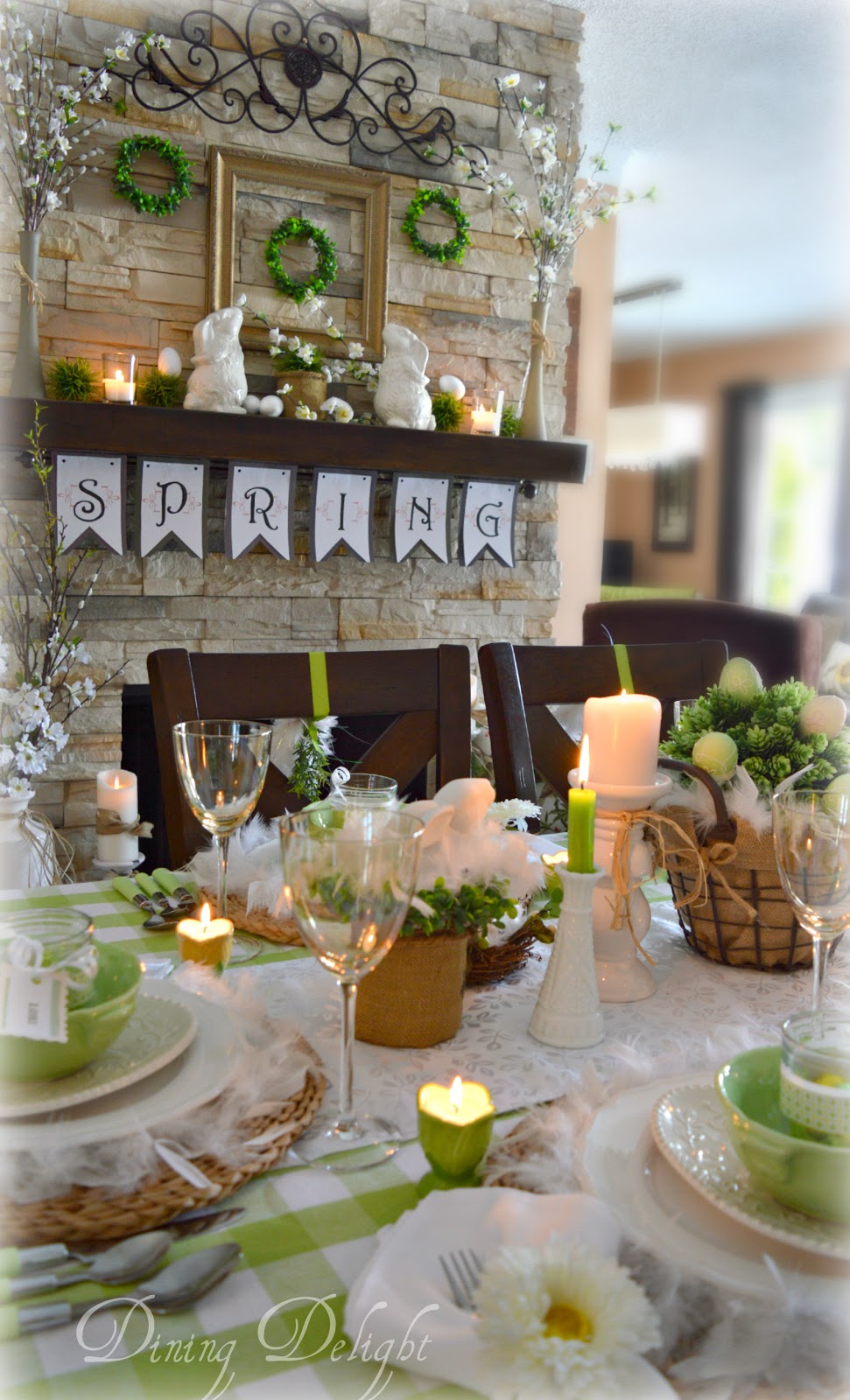 Dining Delight: Spring Green Easter Tablescape