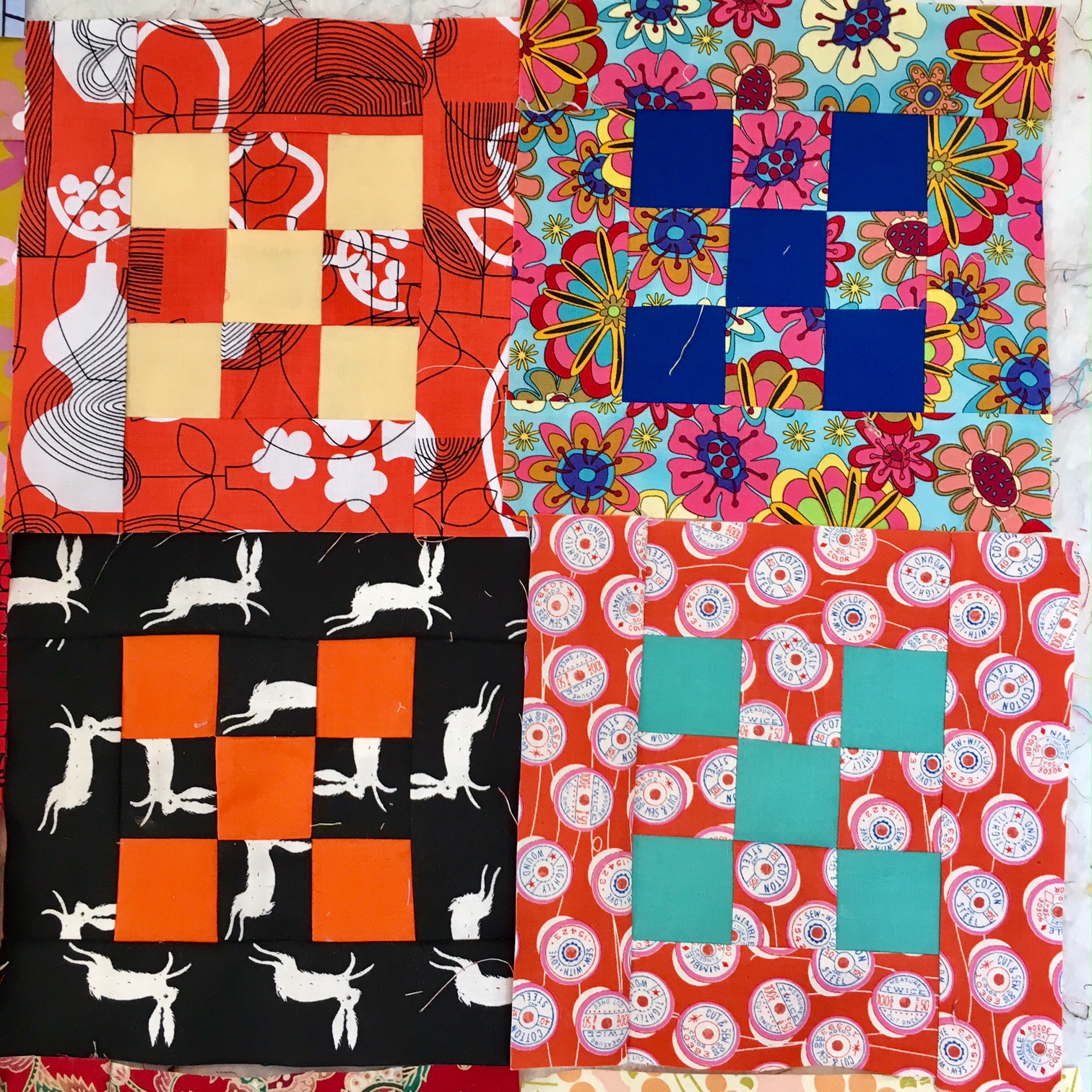 klein meisje quilts: framed nine-patch