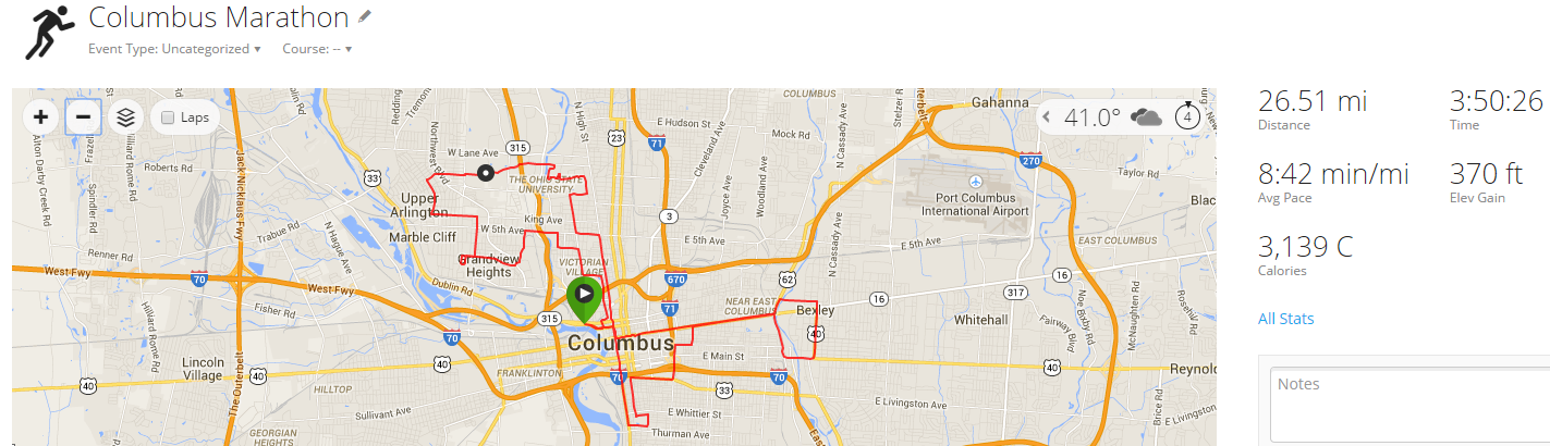 On Your Left: Race Review- Columbus Marathon